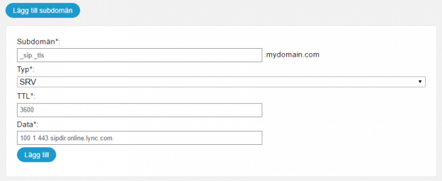 Microsoft 365: Lägga in DNS-poster | SupportWiki SE