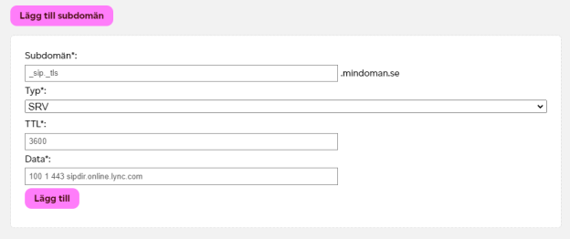 Microsoft 365: Lägga in DNS-poster - SupportWiki SE
