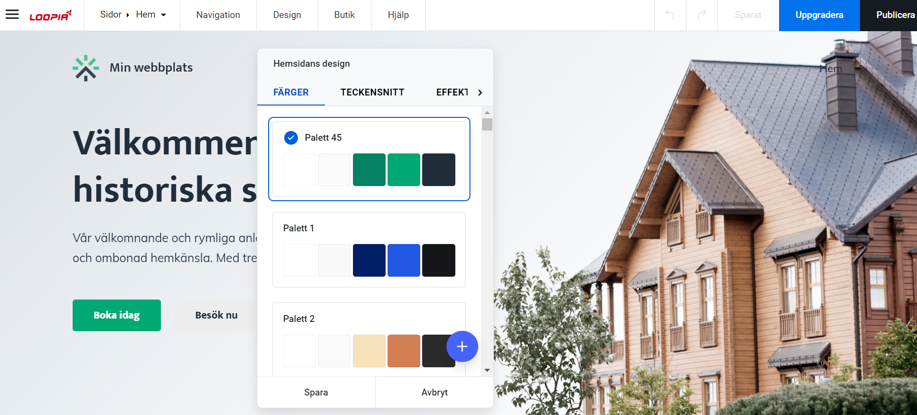 Loopia Sitebuilder: Webbdesign – SupportWiki SE